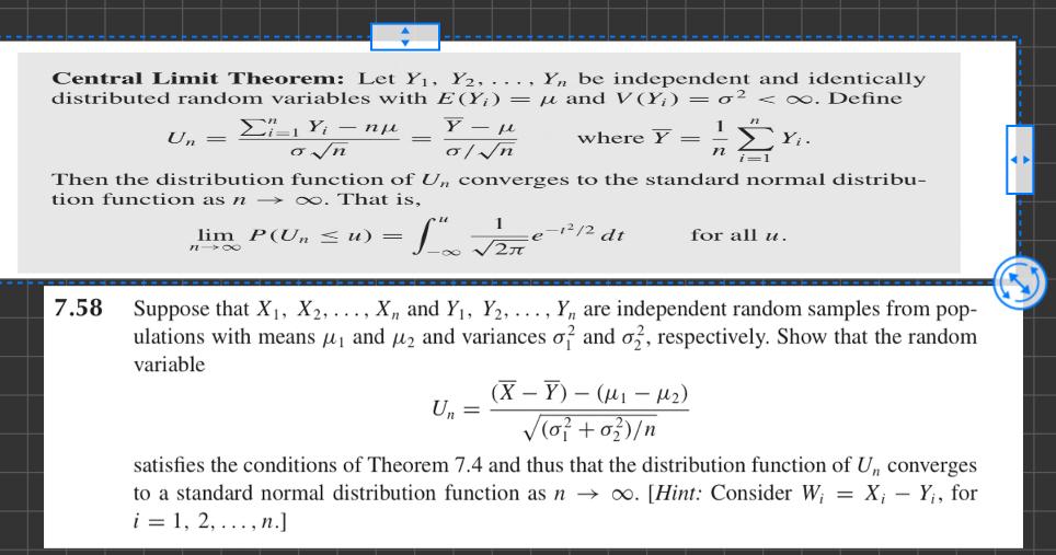 Solved Central Limit Theorem: Let Yı, Y2, ..., Yn be | Chegg.com