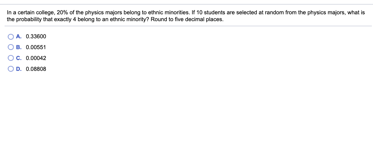 Solved In a certain college, 20% of the physics majors | Chegg.com