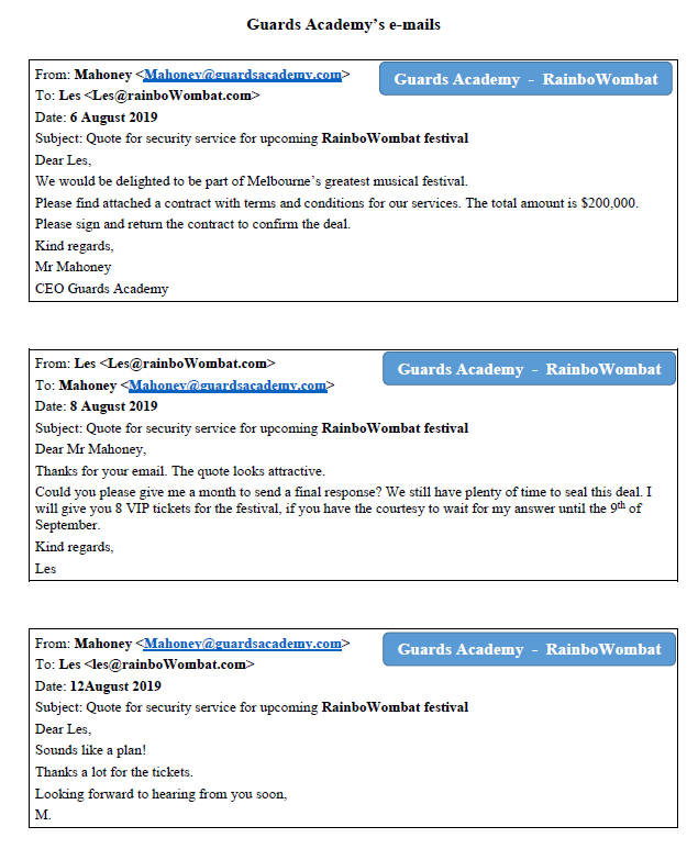 Case scenario I: Guards Academy (10 marks) SECURTI | Chegg.com