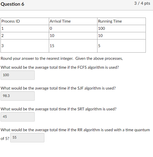 Solved Question 6 3/4 pts Round your answer to the nearest | Chegg.com
