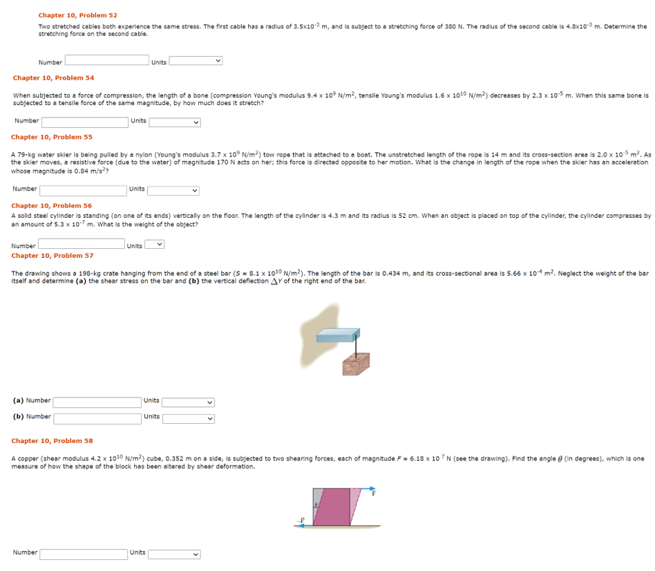 Solved Chapter 10, Problem 52 Two stretched cables both | Chegg.com