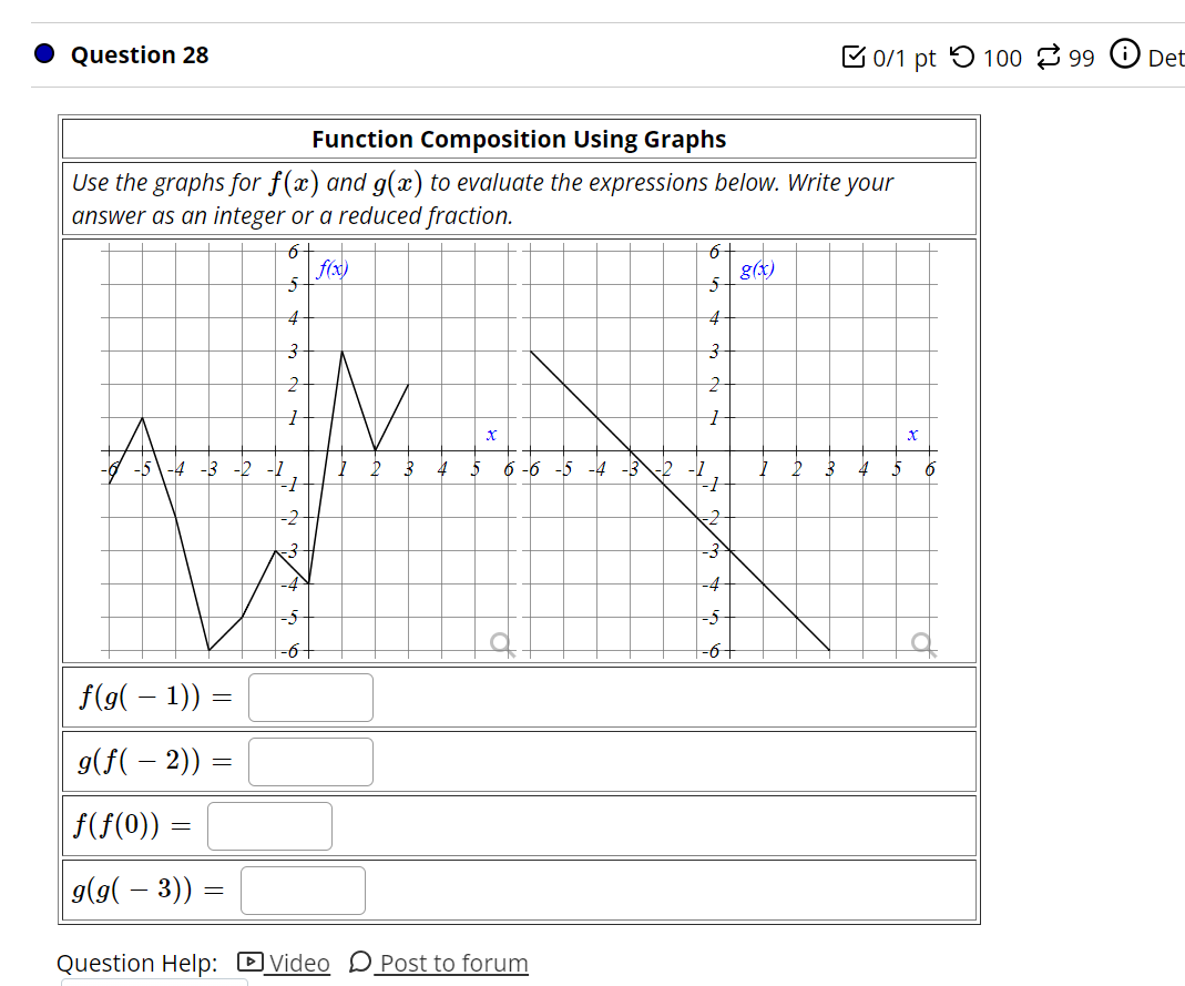 Solved Question 28 0/1 pt 100 ⇄99 Det \begin{tabular}{|l||} | Chegg.com