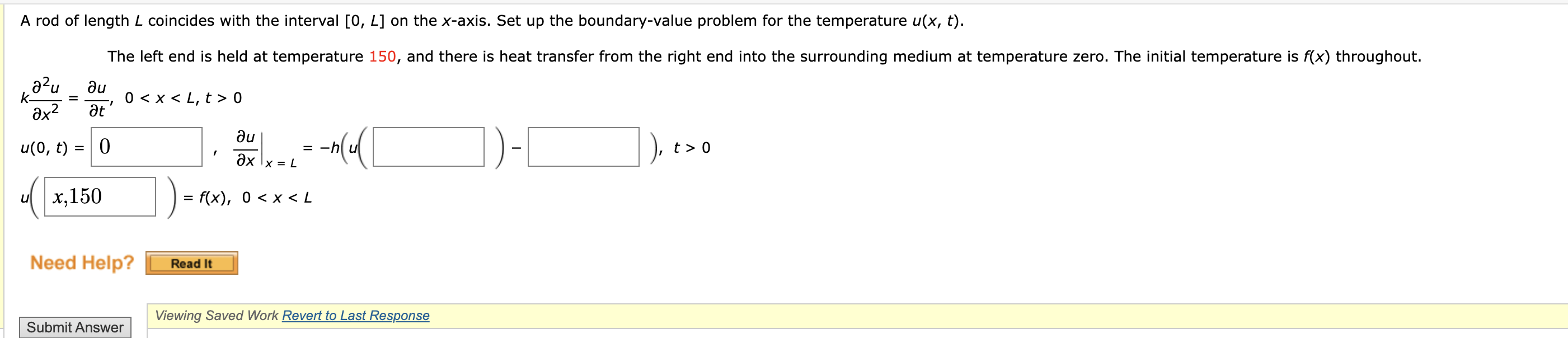 Solved A rod of length L coincides with the interval [0, ﻿L] | Chegg.com
