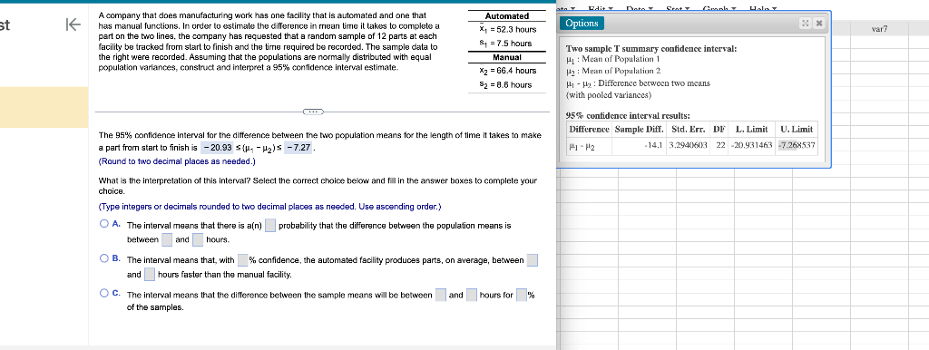 Solved A company that does manufacturing work has one | Chegg.com