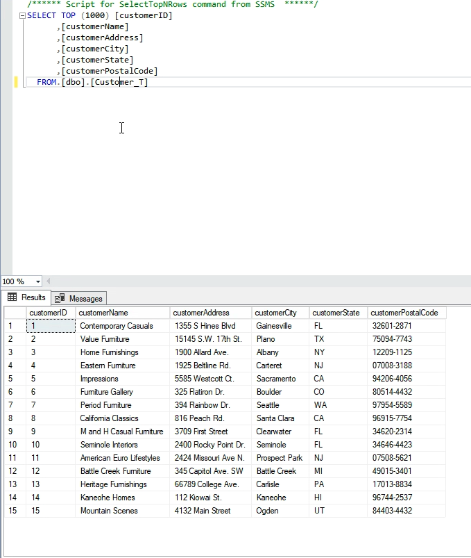 Solved ******/ /****** Script for SelectTop Rows command | Chegg.com