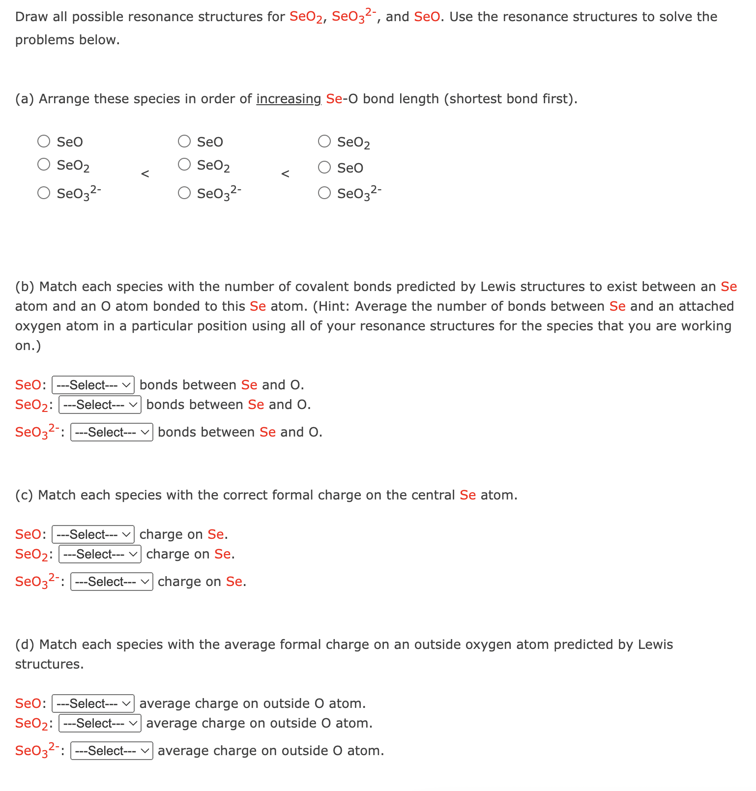 Draw all possible resonance structures for | Chegg.com