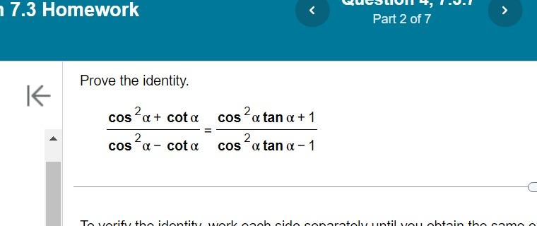 Solved Prove the identity. | Chegg.com
