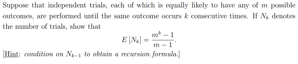 Solved Suppose that independent trials, each of which is | Chegg.com