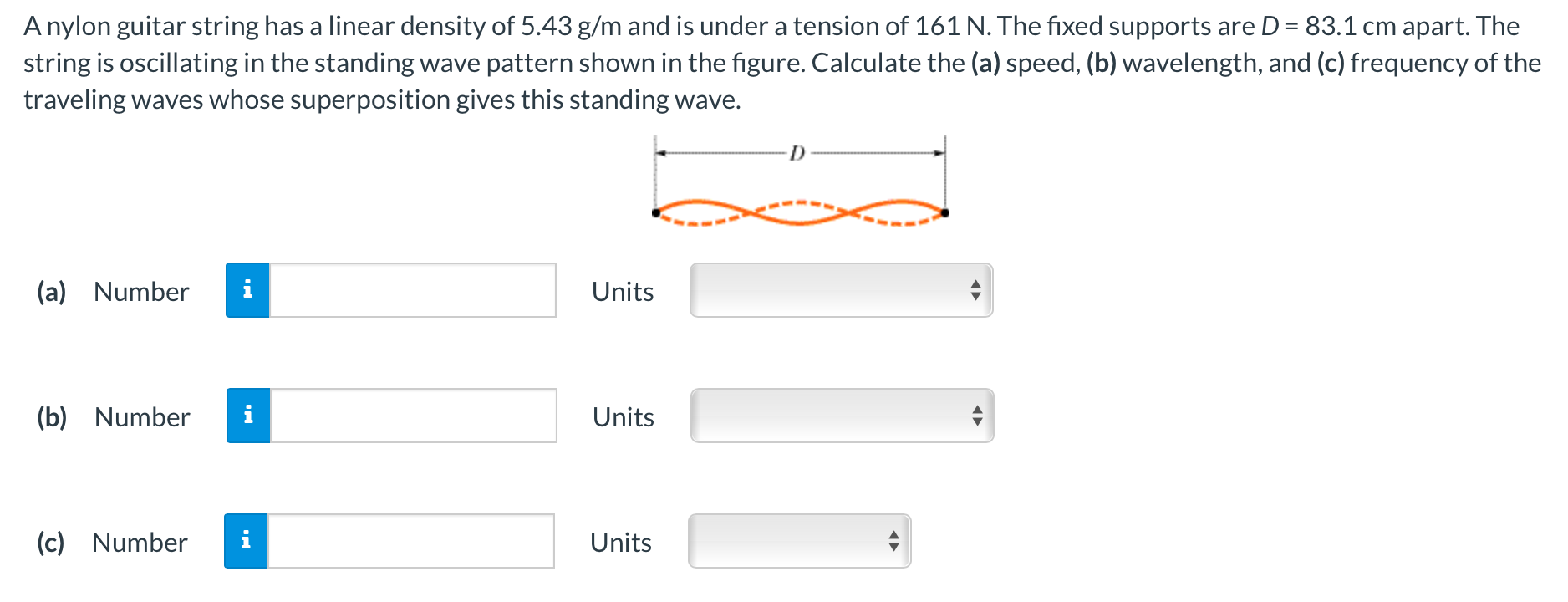 Solved A string that is stretched between fixed supports | Chegg.com