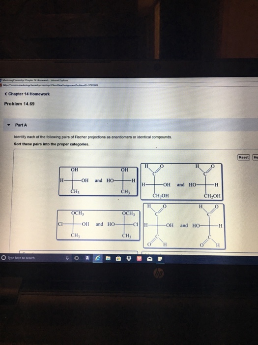 Solved Identify each of the following pairs of Fischer | Chegg.com