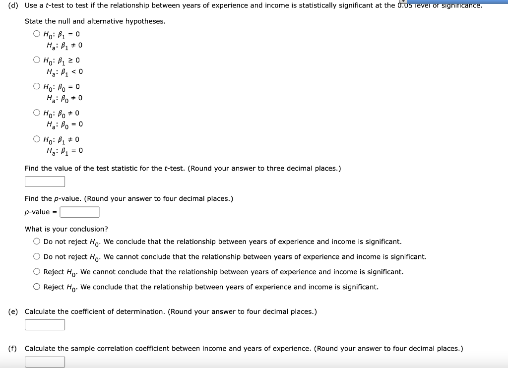 Solved The following data is taken from a sample of | Chegg.com