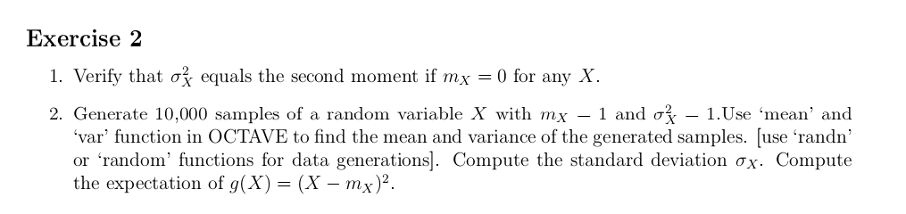 Solved Exercise 2 1. Verify that oź equals the second | Chegg.com