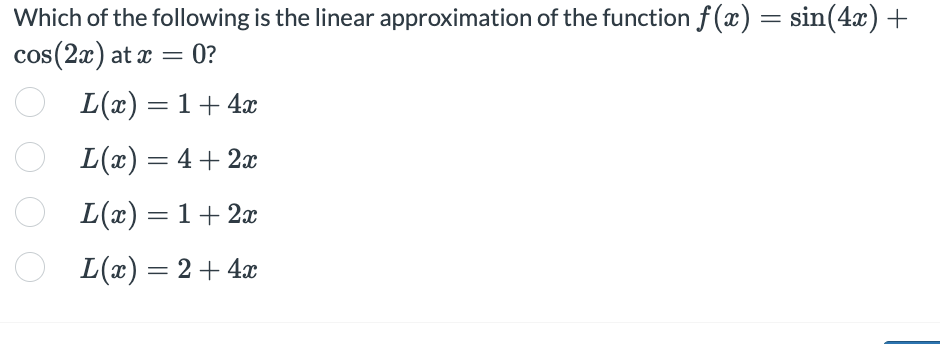 Solved = - Which of the following is the linear | Chegg.com