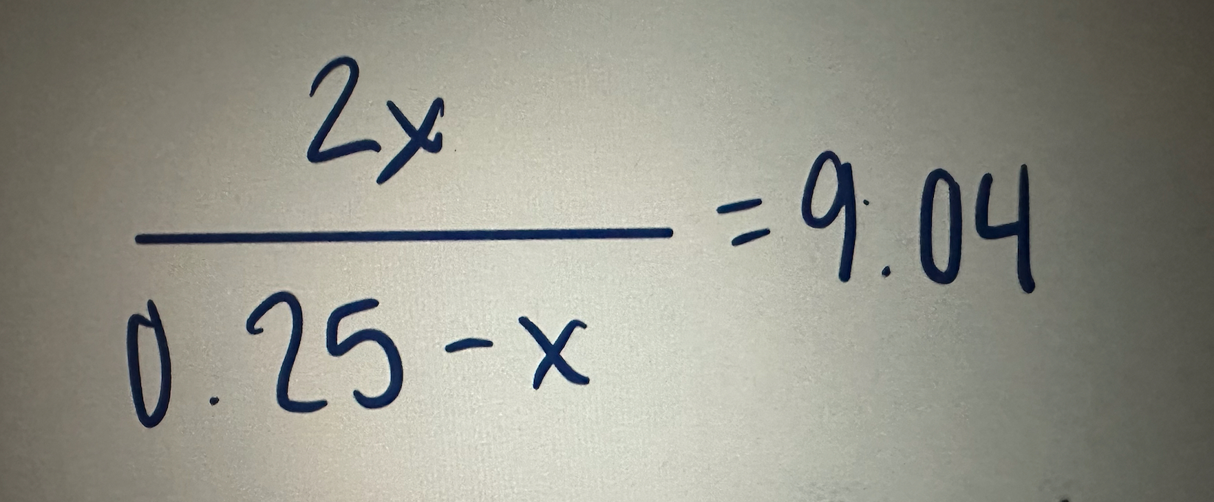 Solved 2x0.25-x=9.04How would I solve this using quadratic | Chegg.com