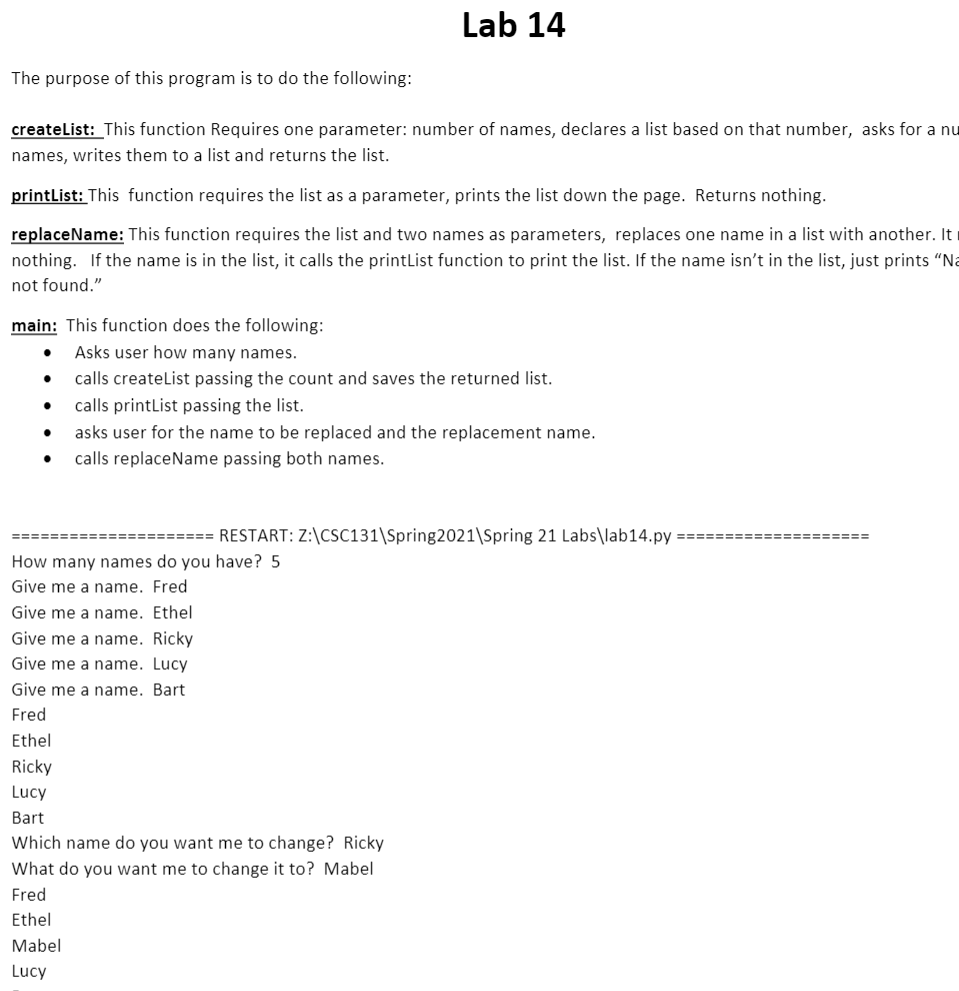 Solved Lab 14 The purpose of this program is to do the | Chegg.com