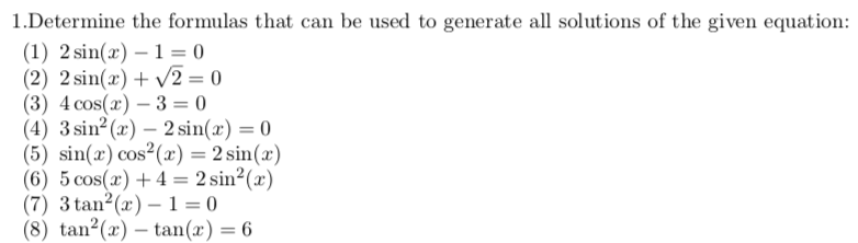 Solved Determine the formulas that can be used to generate | Chegg.com