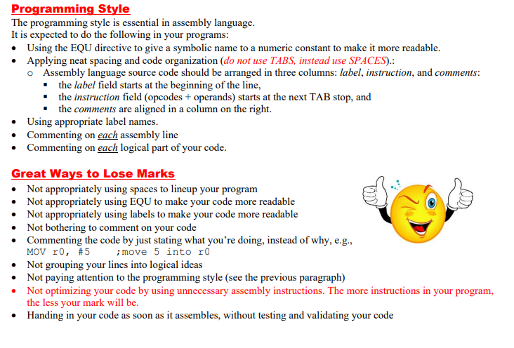Solved Programming Style The programming style is essential | Chegg.com