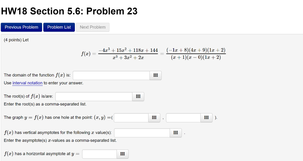 Solved HW18 Section 5.6: Problem 23 Previous Problem Problem | Chegg.com