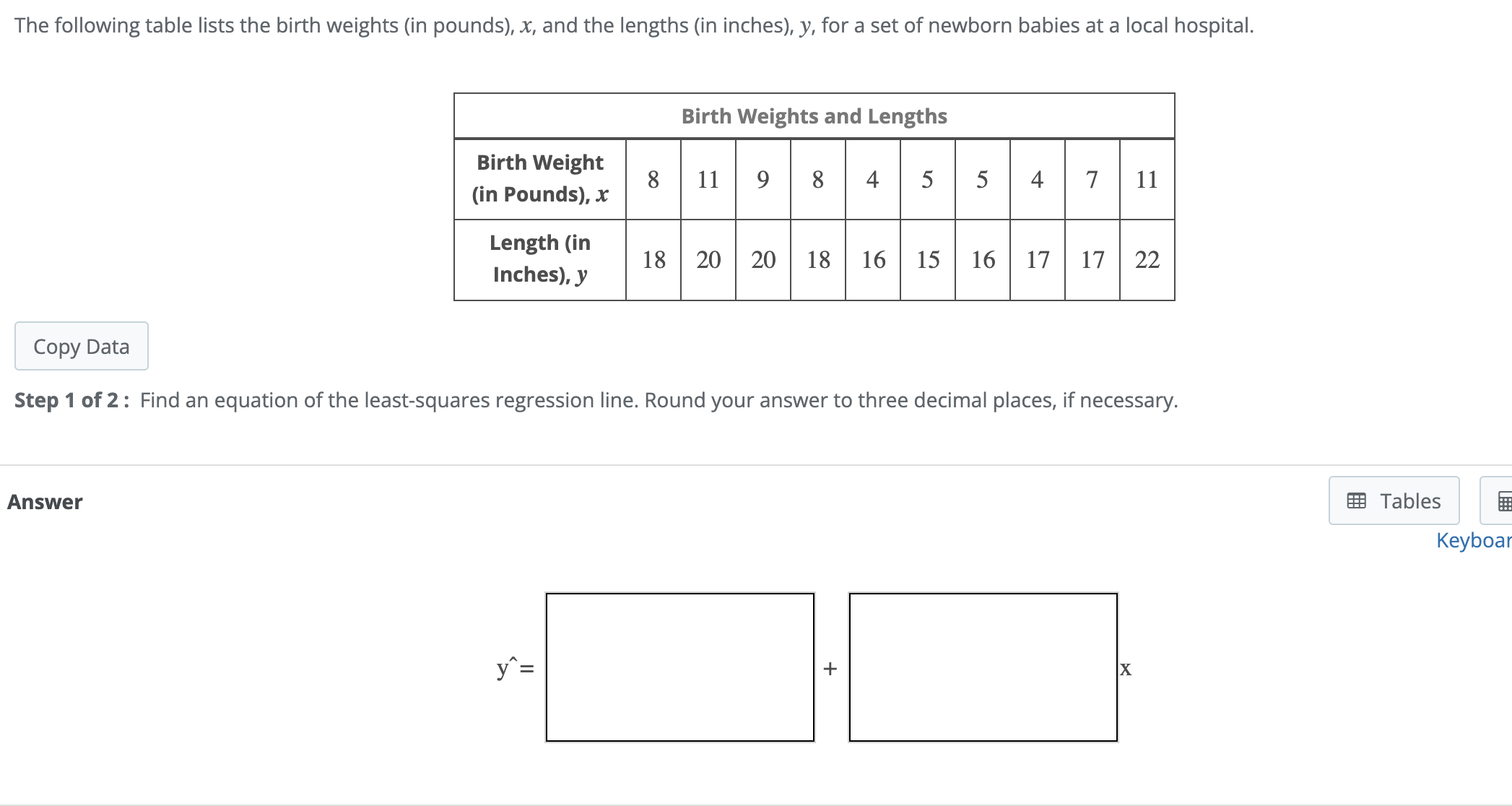 Solved The following table lists the birth weights (in | Chegg.com