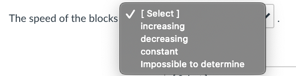 Solved The blocks shown below are moving to the right while | Chegg.com