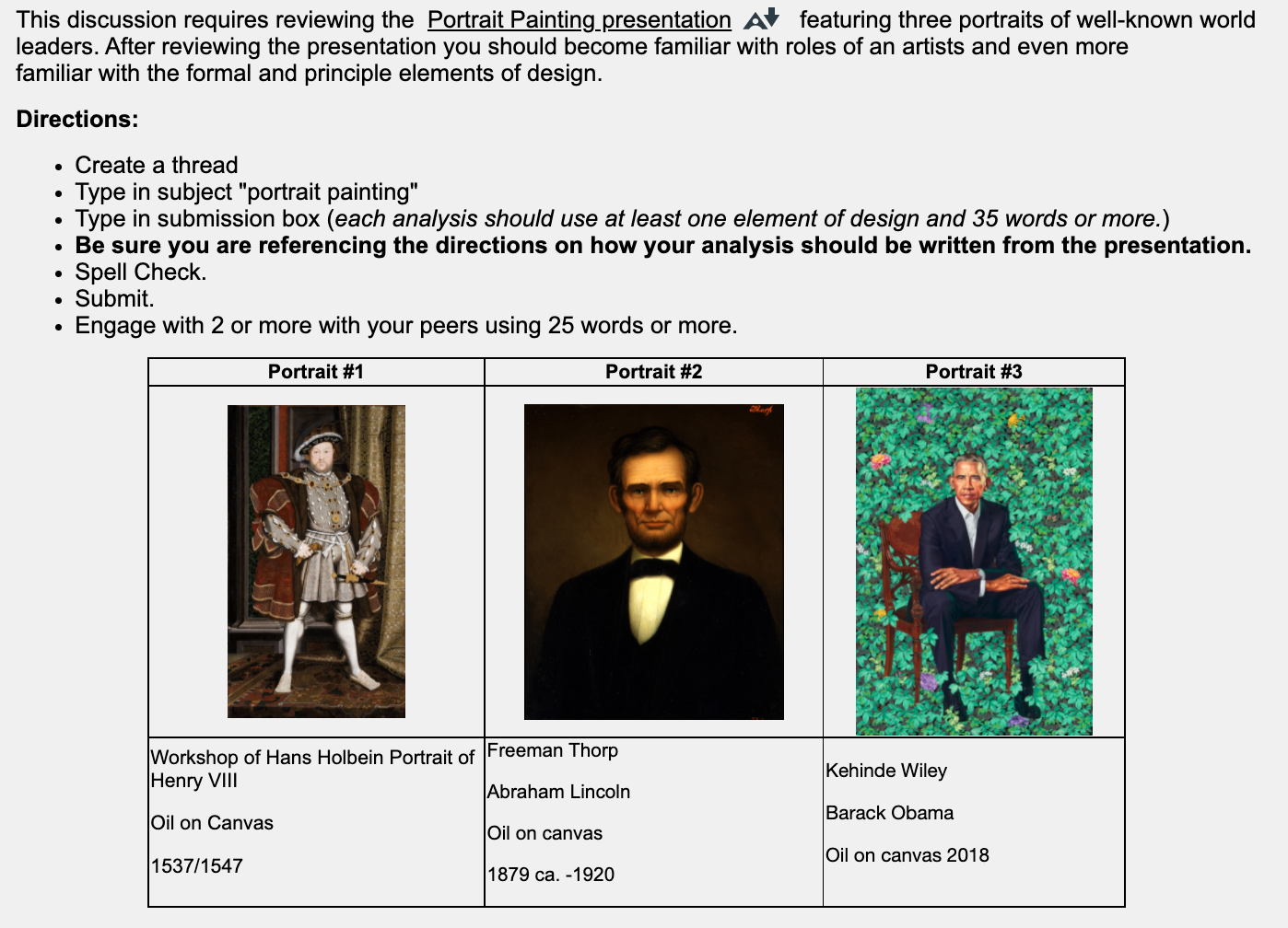 This discussion requires reviewing the Portrait | Chegg.com