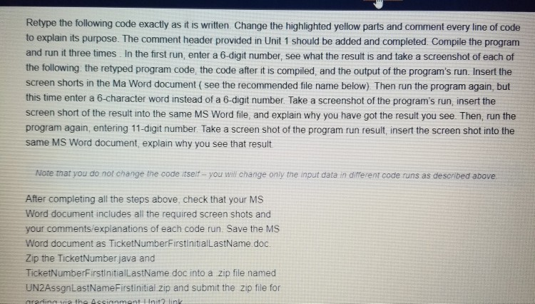 Solved Retype the following code exactly as it is written | Chegg.com