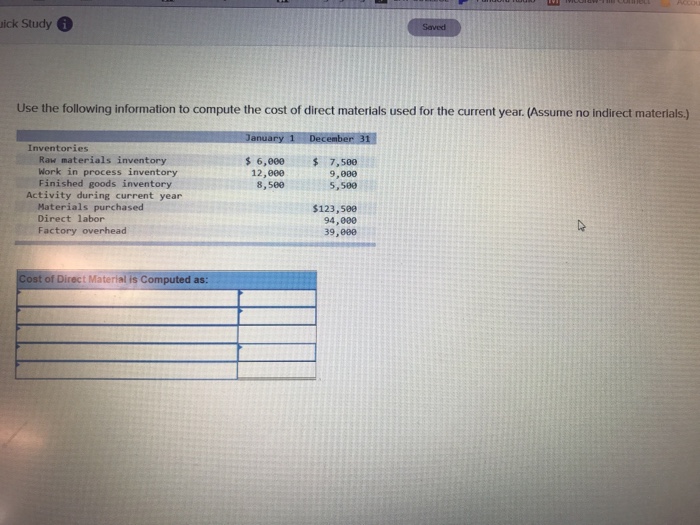 Solved Use the following information to compute the cost of | Chegg.com