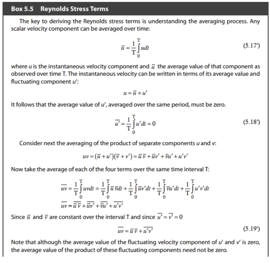 Solved The key to deriving the Reynolds stress terms is | Chegg.com