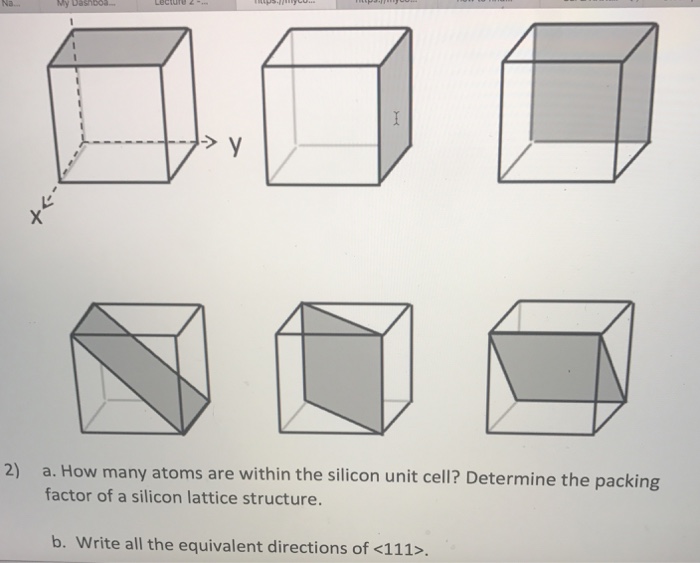 Solved a. How many atoms are within the silicon unit cell? | Chegg.com