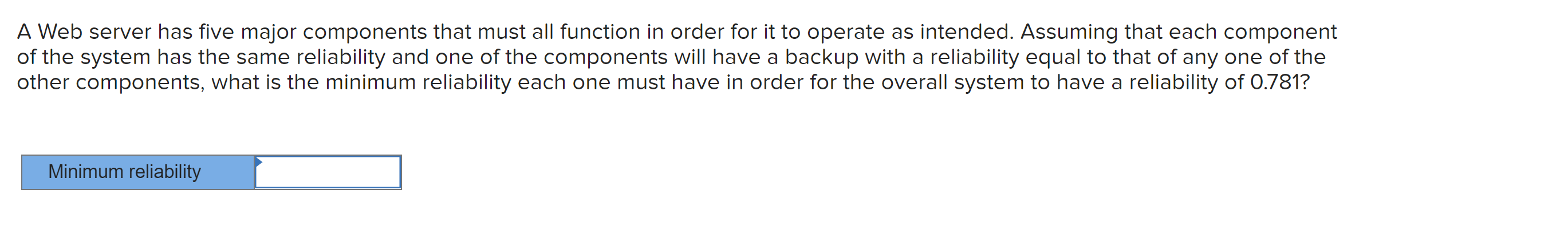 Solved A Web server has five major components that must all | Chegg.com