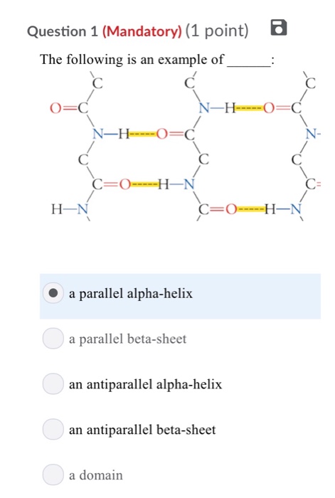 Solved Question 1 (Mandatory) (1 point) The following is an | Chegg.com