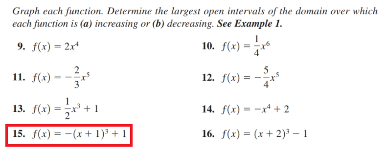 Solved Graph each function. Determine the largest open | Chegg.com