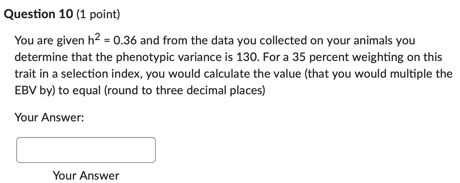 Solved Question 10 (1 ﻿point)You are given | Chegg.com