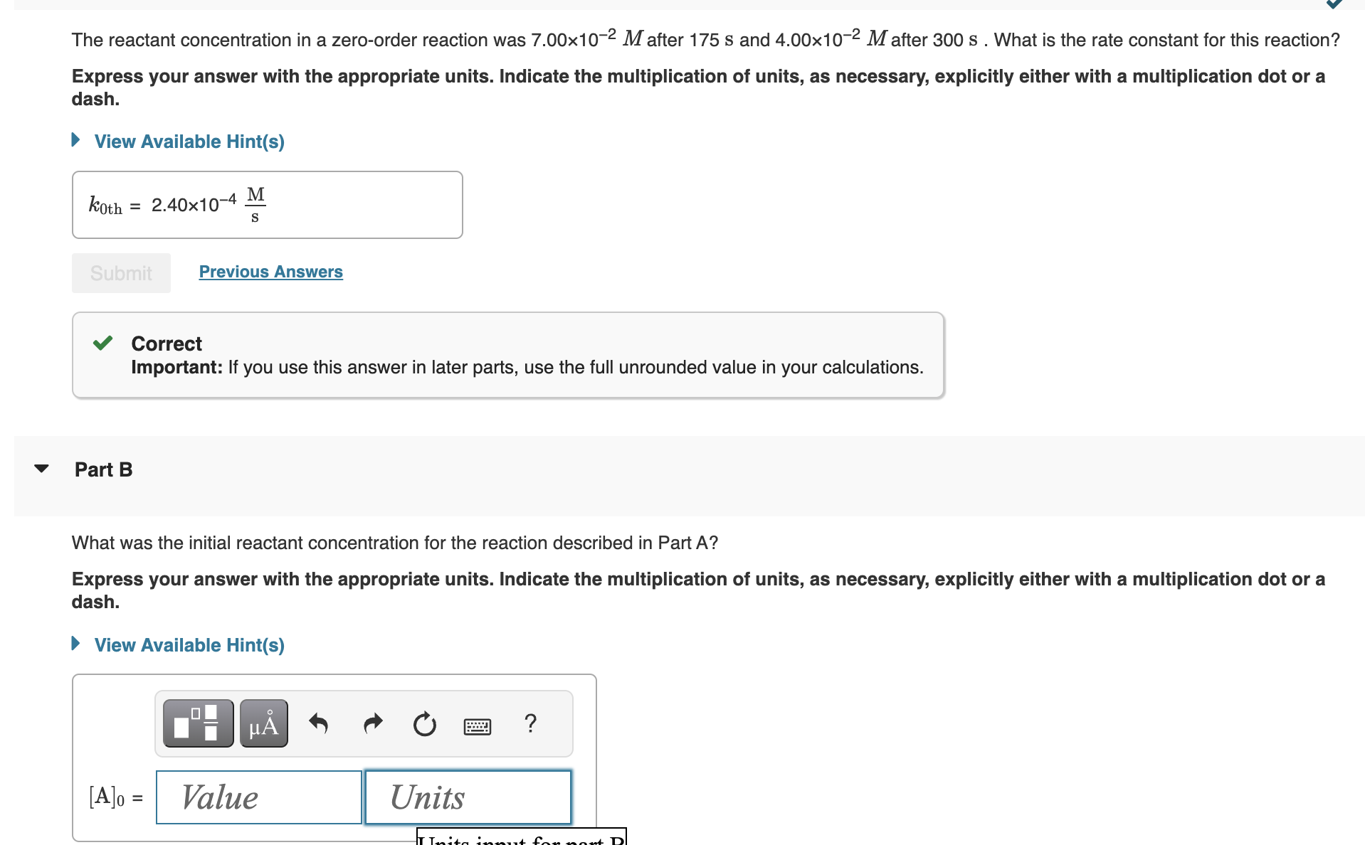 Solved The reactant concentration in a zero-order reaction | Chegg.com