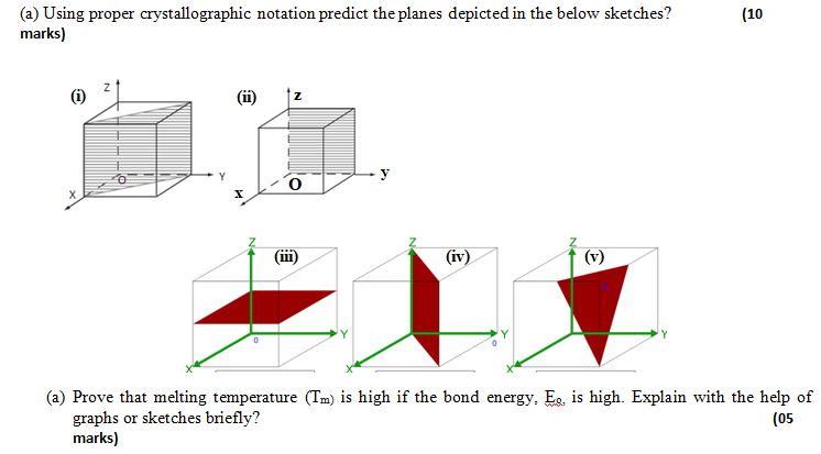 Solved (10 (a) Using proper crystallographic notation | Chegg.com