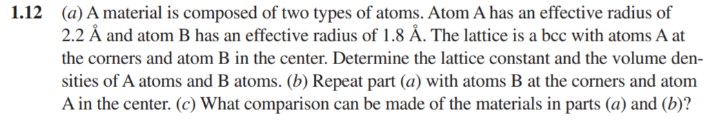 Solved 1.12 (a) A material is composed of two types of | Chegg.com