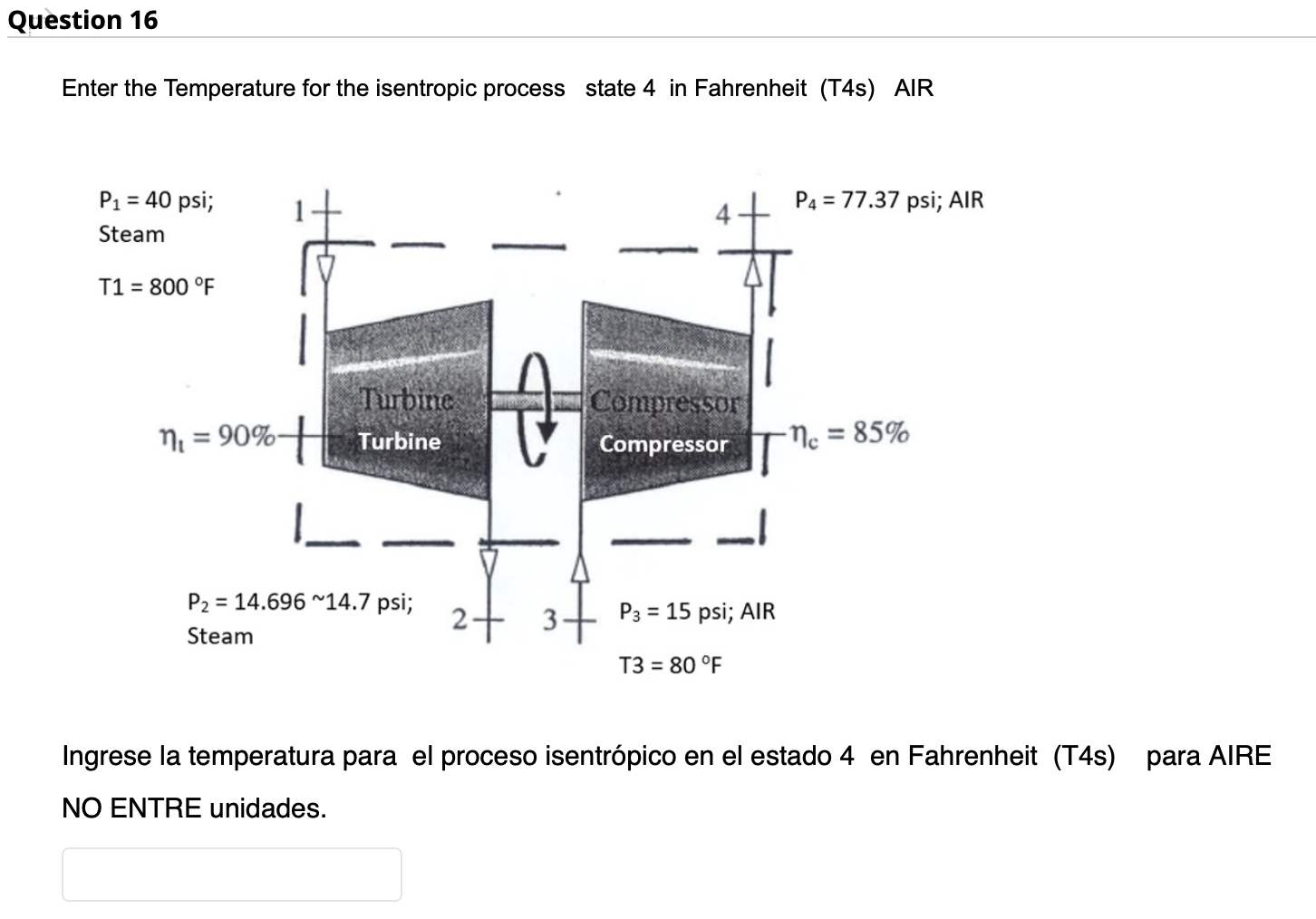Solved Enter the Temperature for the isentropic process | Chegg.com