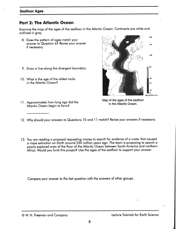 Solved Part 2: The Atlantic Ocean Examine the map of the | Chegg.com