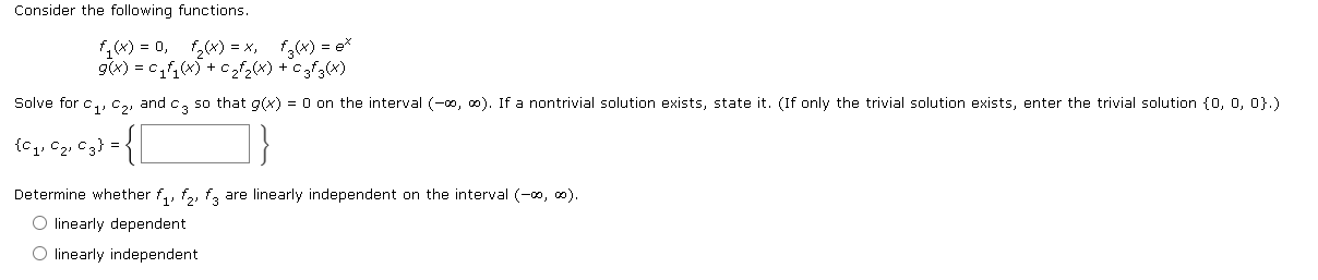 Solved Consider the following functions. | Chegg.com