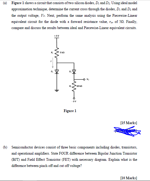 [Solved]: (a) Figure 1 shows a circuit that consists of tw