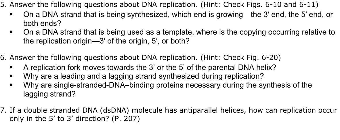 Solved 5. Answer the following questions about DNA | Chegg.com