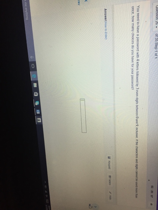 Solved You need to have a password with 4 letters followed | Chegg.com