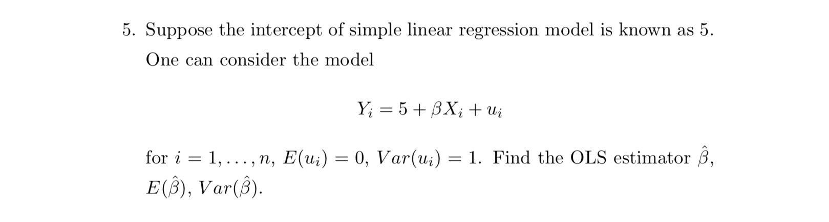 Solved Suppose the intercept of simple linear regression | Chegg.com