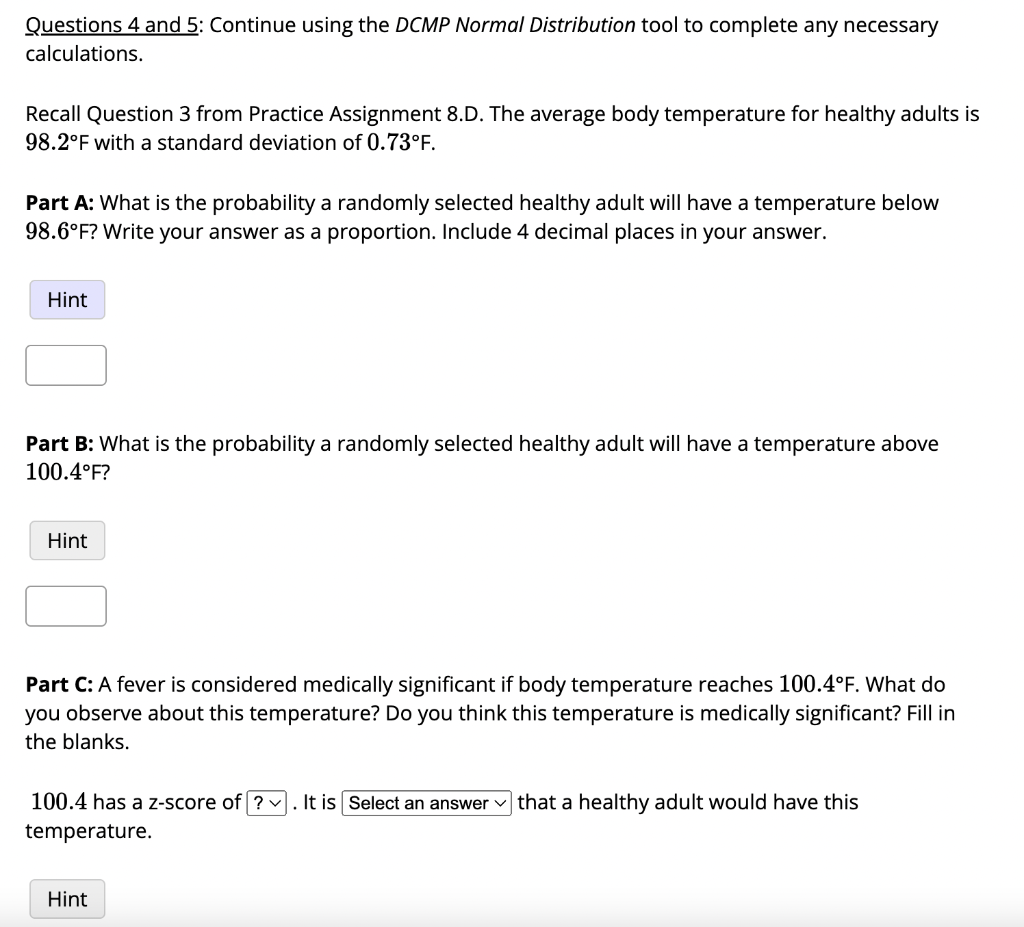 Solved Questions 4 and 5: Continue using the DCMP Normal | Chegg.com