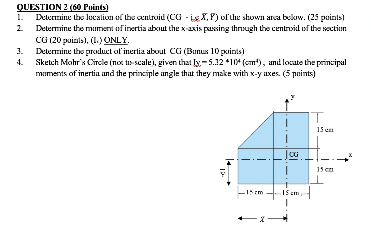 Solved QUESTION 2 (60 Points) 1. Determine the location of | Chegg.com