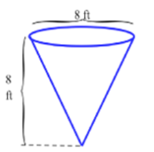 Solved The conical container in Figure 3 is filled with | Chegg.com