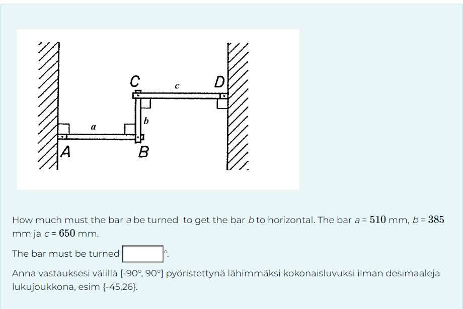 Solved How much must the bar a be turned to get the bar b to | Chegg.com