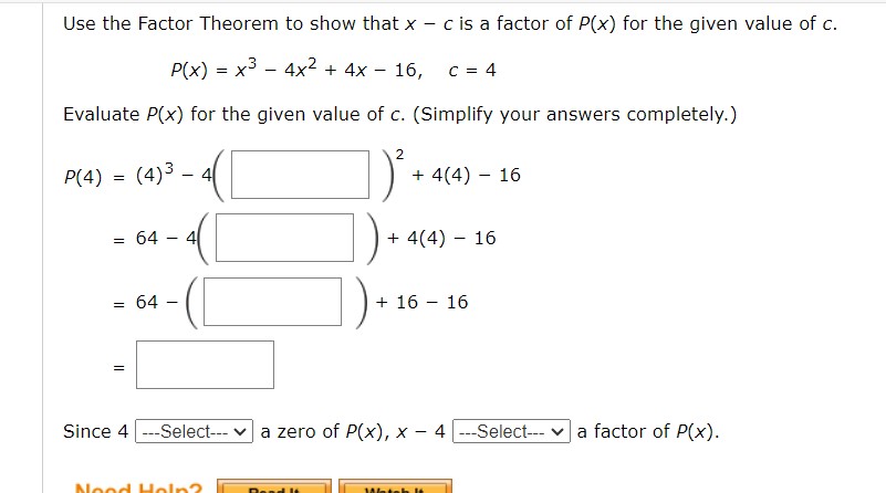 Solved Use the Factor Theorem to show that x-c ﻿is a factor | Chegg.com