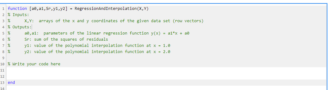 Solved Develop a MATLAB program that performs regression and | Chegg.com