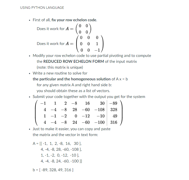 Solved USING PYTHON LANGUAGE (63) ) . · First of all, fix | Chegg.com
